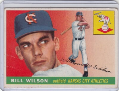 CH: 1955 Topps Baseball Card #86 Bill Wilson Kansas City Athletics - VG ...