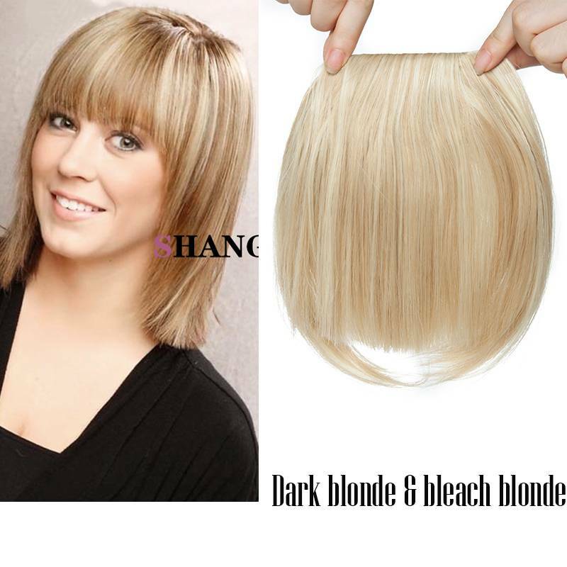 REAL Natural Fringe Bangs Clip In Hair Extension One Piece Real Thick ...