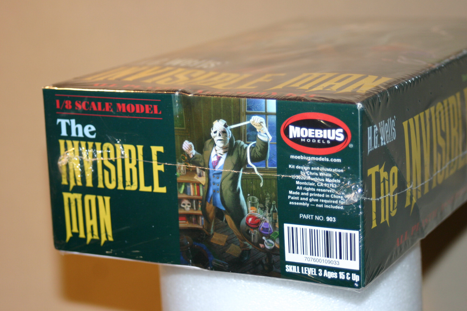 THE INVISIBLE MAN MODEL KIT MOEBIUS 1/8 HG WELLS #903 LEVEL 3 2020 NEW ...