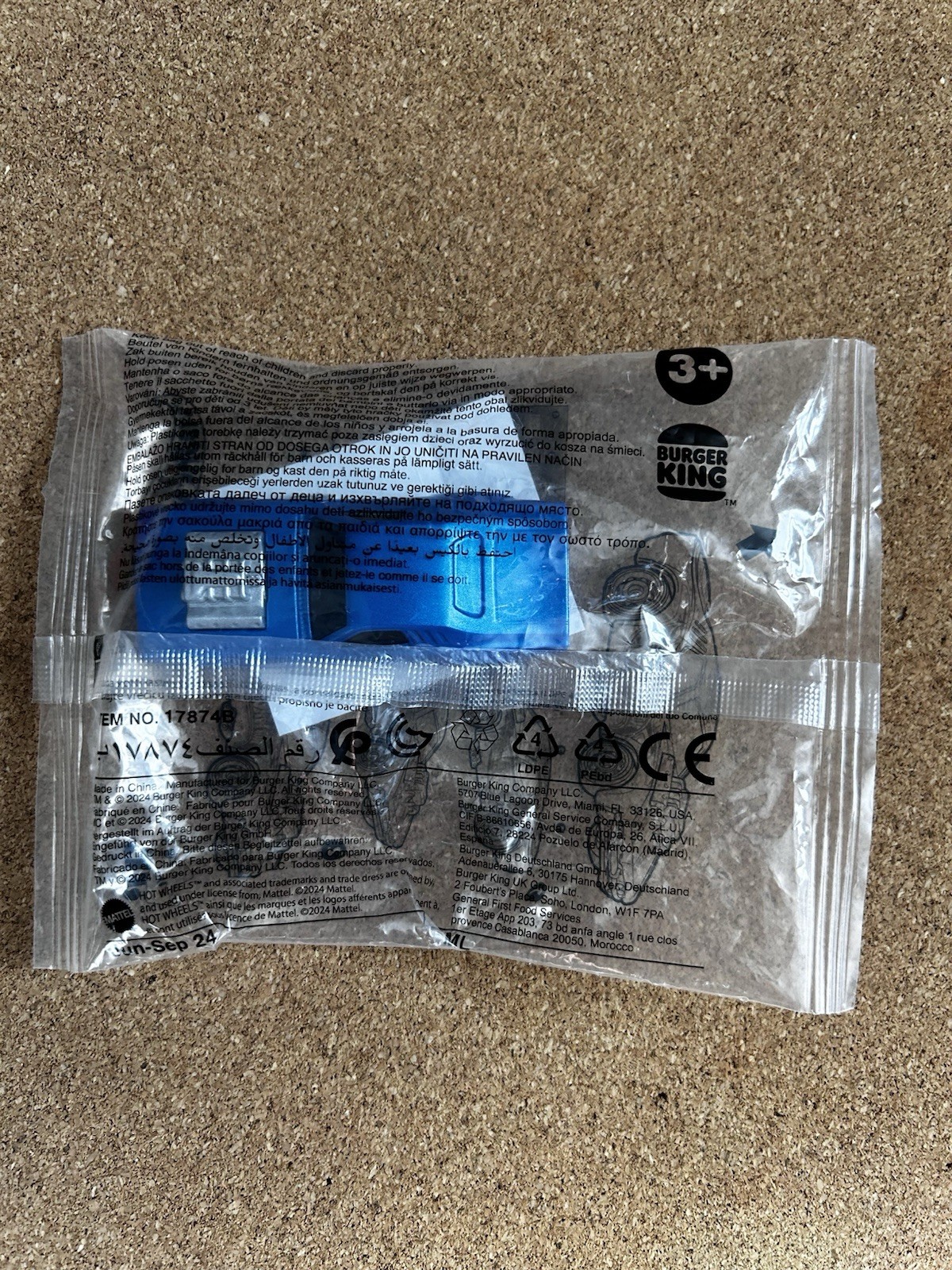 Hot Wheels Burger King Kids Meal 2024 Blue Rodger Dodger 17874B | eBay