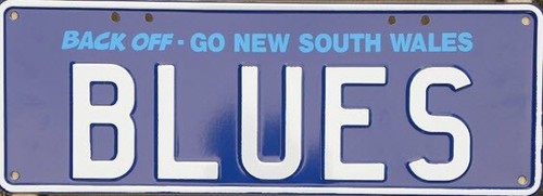 BLUES STATE ORIGIN OF Number Plates Tin Metal Vanity Sign Wall license ...