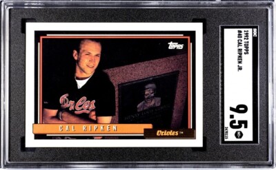 1992 Topps #40 Cal Ripken Jr SGC 9.5 MINT+ Orioles HOF MVP Ironman ...