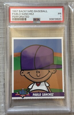 1997 Backyard Baseball PABLO SANCHEZ PERFORATED True Rookie Card PSA 1 ...