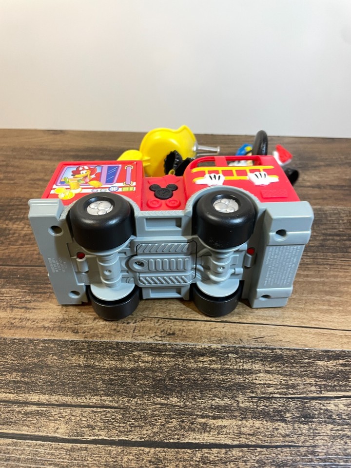 Mickey Mouse Firetruck & Rescue Helicopter Set Goofy Police Officers ...
