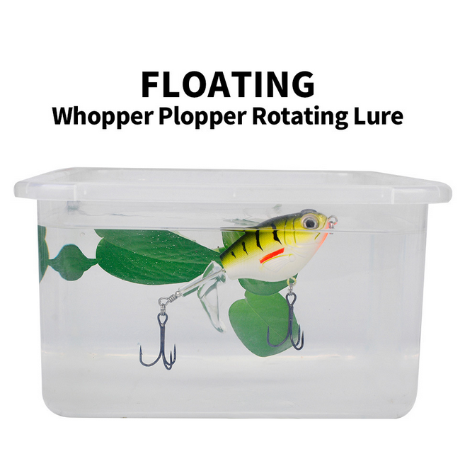 5pcs/set Floating Fishing Lures Bait Float Swimbait TopWater Rotating ...