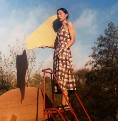 Toast Check Cotton Poplin Dress Size 14 Brown Ecru Midi Paintbrush Belt ...