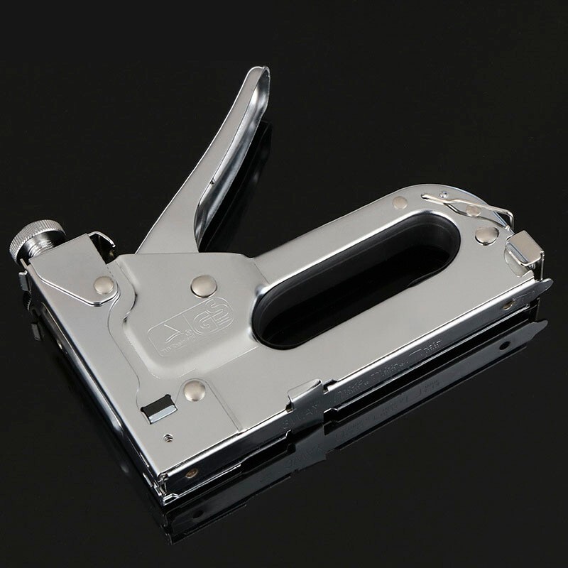 Heavy Duty 3 in 1 Hand Staple Gun Tacker Chromed with 600 Staples Tool ...