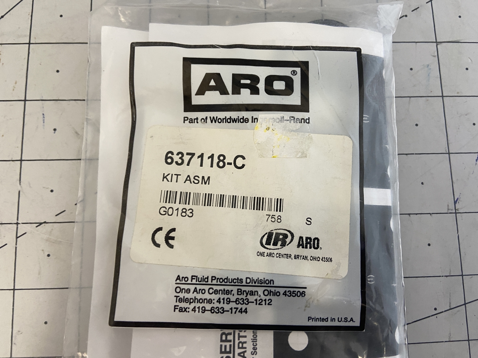 ARO Air Section Repair Kit for 1" and Larger Diaphragm Pump PN: 637118 ...