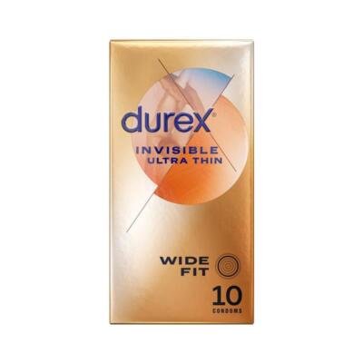 Durex Invisible Larger Condoms Extra Thin Comfortable Fit Pack of 10 | eBay