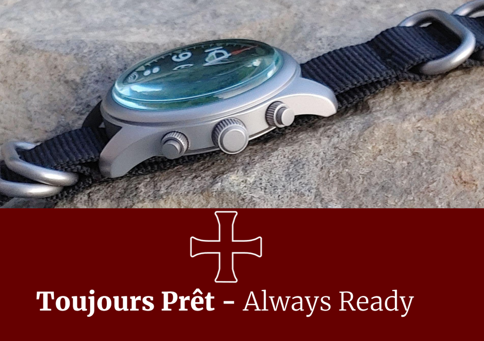 Toujours Pret GMT military field watch. Blasted stainless steel - Blue ...