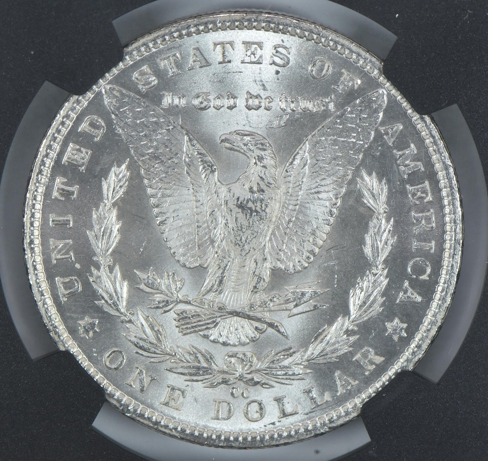 1883-CC Morgan Silver Dollar Original Bag Fragment MS63 NGC Blue Label ...
