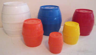 VTG BILLIE AND HIS BARRELS NESTING TOY 6 BARRELLS W | eBay