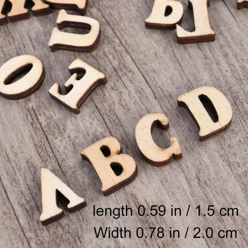 50 Pcs Natural Wood Unfinished Wooden Letters Discs For Craft ...