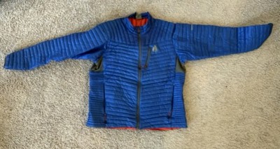 Eddie Bauer Men's XL Blue Wide Channel Hooded Jacket Down Puffer, Full ...