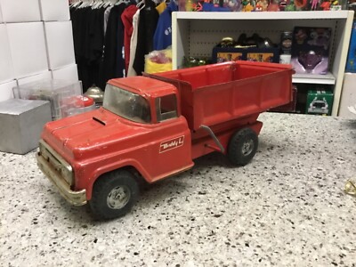 Vintage Buddy L Dump Truck Red Pressed Steel 14.5" bank | eBay