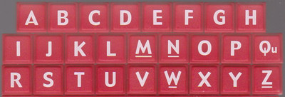 Scrabble Upwords Red Tiles Crafting Scrapbooking Replacement Plastic ...