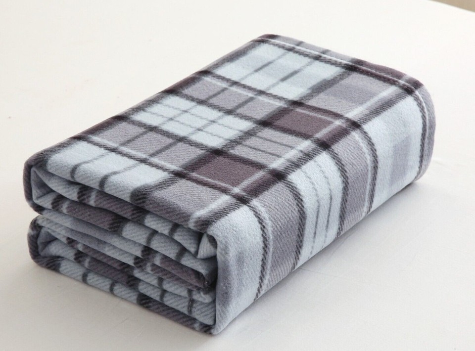 Tartan Fleece Blanket, Sofa Throw, Bed Throw Over, Cover EXTRA Large ...