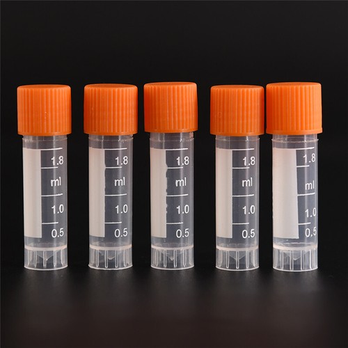 20pcs 1.8ml screw capsule bottles blending lab analyze centrifuge serum ...