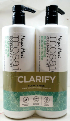 Maya Mari ~ Rosemary + Mint Clarifying Shampoo & Conditioner 32 fl oz ...