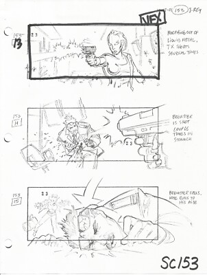 Terminator 3 original production used 2001 T3 storyboard sheet ...