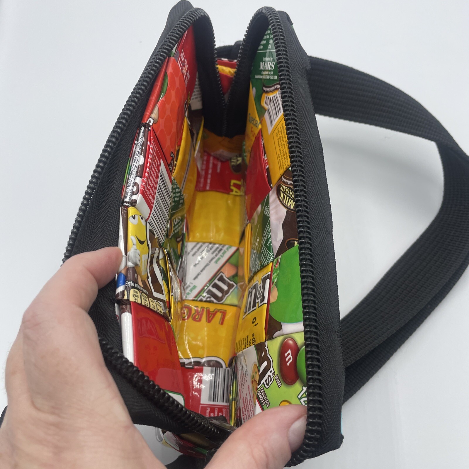Mitz M & M Candy Wrapper Fanny Pack Handbag Purse Adj… - Gem