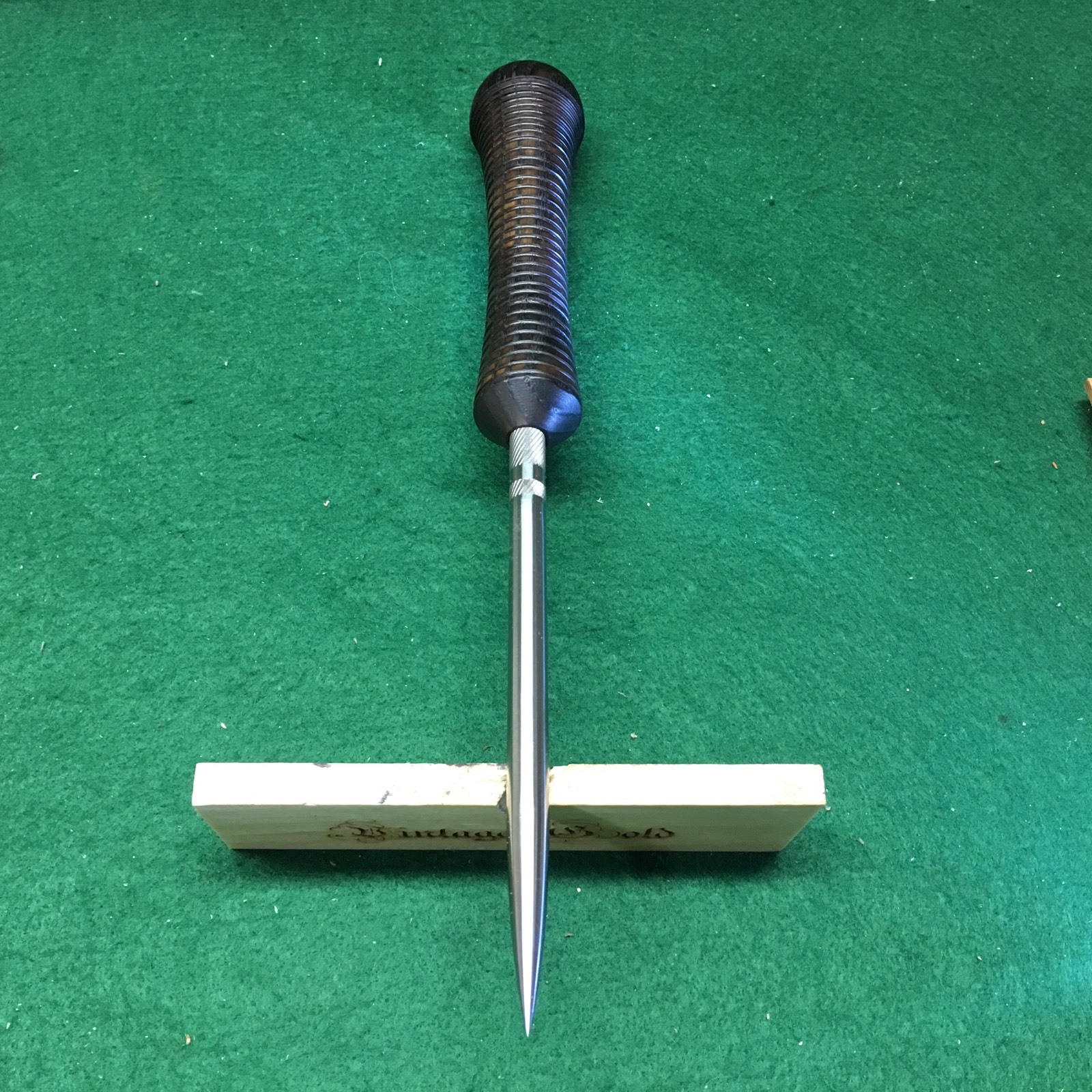 Vintage Gold Blacksmith Custom Ice Pick Canning Awl Tool Custom Ash ...