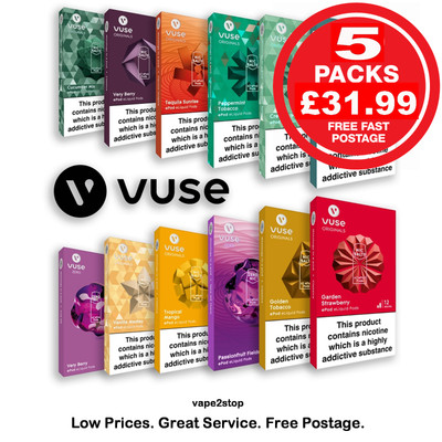 VUSE EPOD Cartridge Vuse E Pod EPods Refill 5 Packs of 2. All Flavours ...