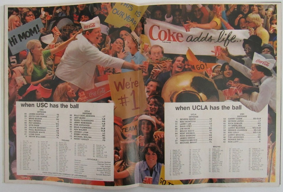 1978 UCLA vs. Southern California USC College Football Game Program ...