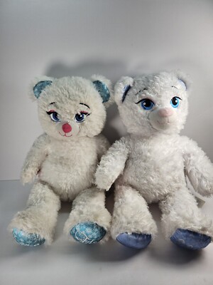 2 Build A Bear Workshop BAB Disney Frozen 1 & 2 Elsa White Sparkly ...