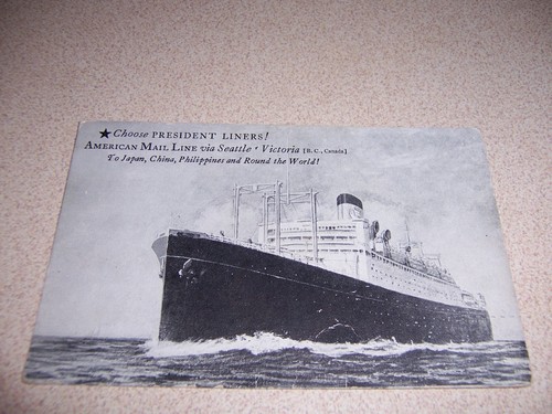 1920s CHOOSE PRESIDENT LINERS, AMERICAN MAIL LINE STEAMER SHIP ANTIQUE ...