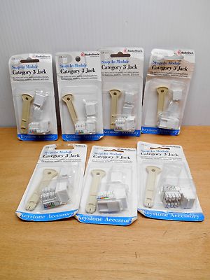 Lot of 7 Radio Shack 278-2022 Snap-In Module Category 3 Jack Kit | eBay