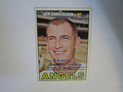 1967 Topps # 469 Len Gabrielson Autograph Signed Card (M) California ...