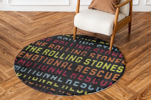The Rolling Stones Emotional Rescue 1 Round Rug Home Decor Fan-Made 24 ...