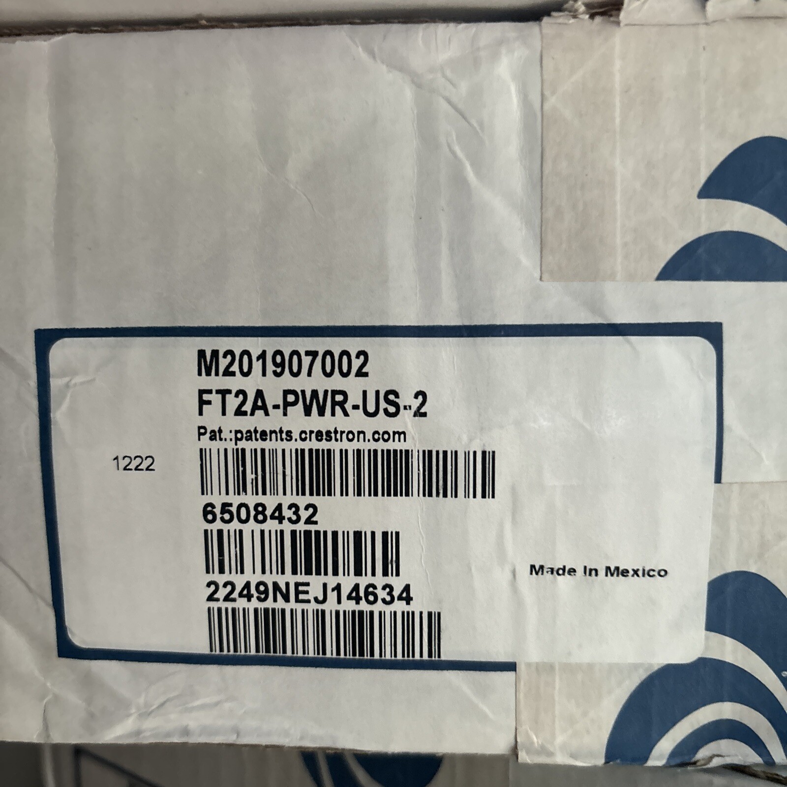 Crestron FT2A-PWR-US-2 AC Power Outlet Module Dual US NEMA 5 Type B ...