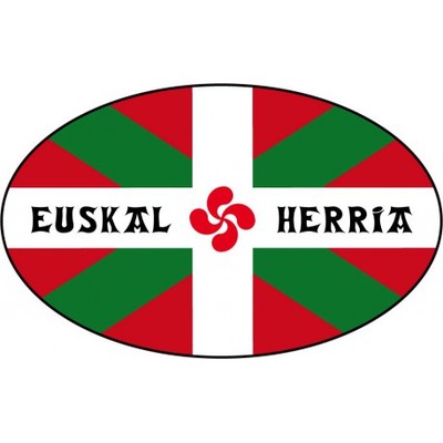 Autocollant Drapeau Basque Euskal Herria sticker ovale | eBay