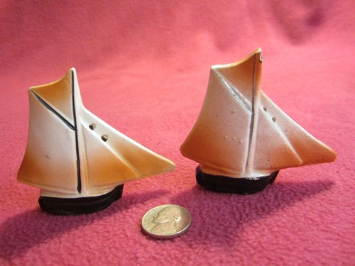Vintage Sailboat Schooner Ship Boat Salt and Pepper Shakers 24 | eBay