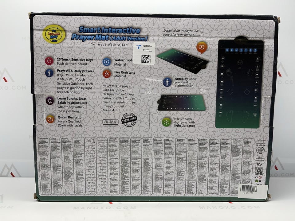 My Salah Mat for Adults - Smart Interactive Prayer Mat for Adults & Re ...