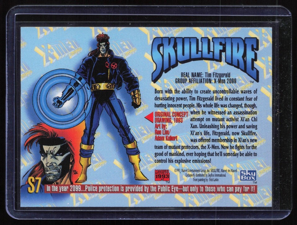 1993 Marvel Masterpieces X-Men 2099 Dyna-Etch Single S7 Skullfire | eBay