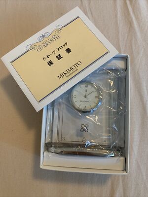 Mikimoto Silver Desk Clock | eBay