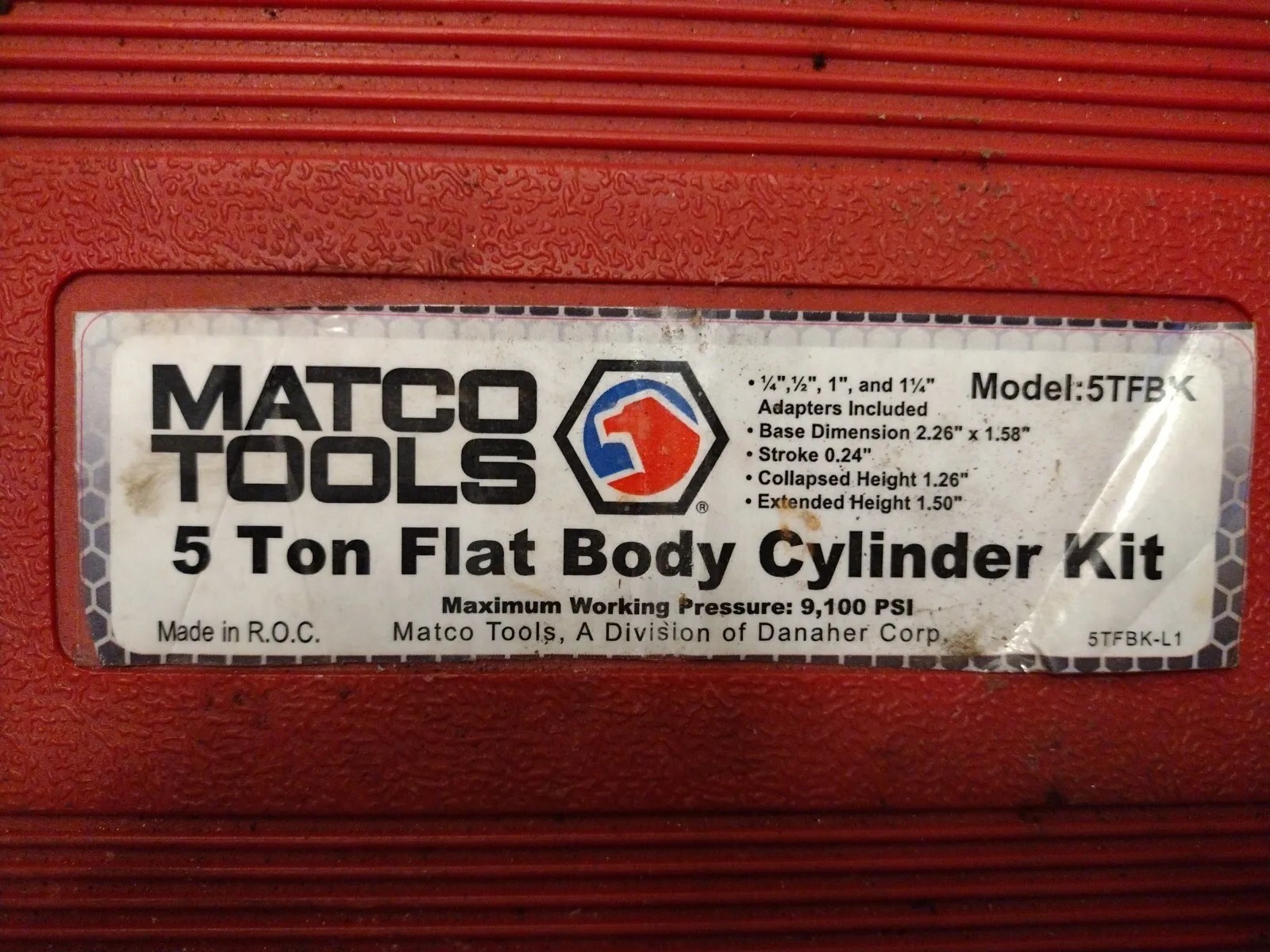 Matco Tools 5 Ton Flat Body Cylinder Kit with Adapters 5TFBK ...