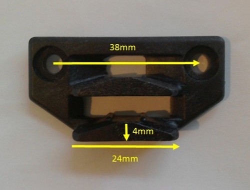 Wide Polyplastic Window Catch Plate Black Plastic Caravan Motorhome ...