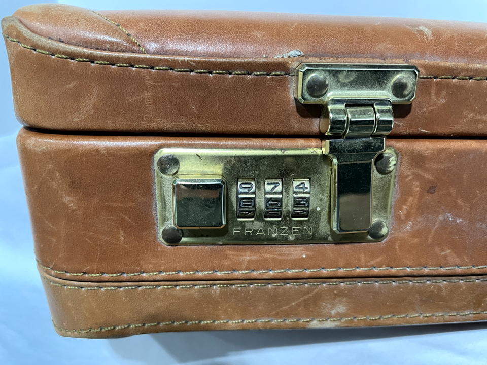 Genuine Tan Leather Hard Locable 1980s Vintage Franzen Briefcase | eBay