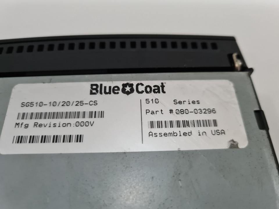 Blue Coat Proxy SG510 -10/20/25-CS Series Security Appliance | eBay