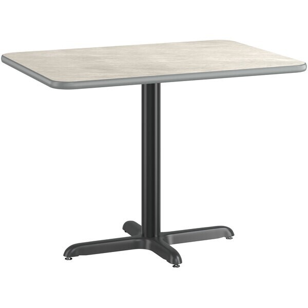 30" x 42" Rectangular White Laminate Table Top With Base - Restaurant ...