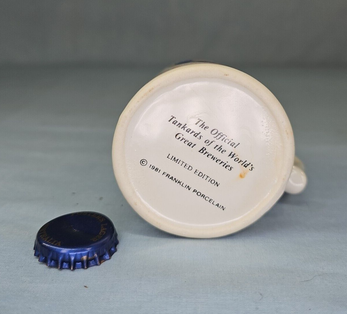 VTG Beer Tankard Stein FOSTER LAGER Brewery Mini Mug Franklin '81 ...