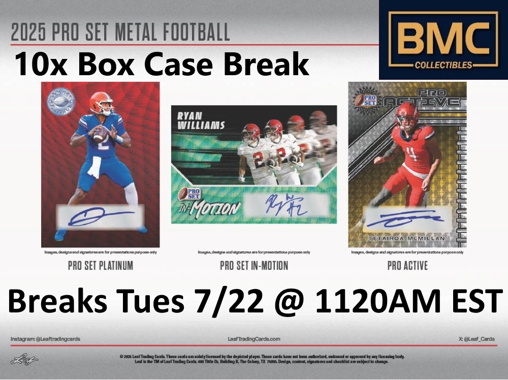 Jake Briningstool 2025 Leaf Pro Set Metal Football 1x Case Break #18 ...