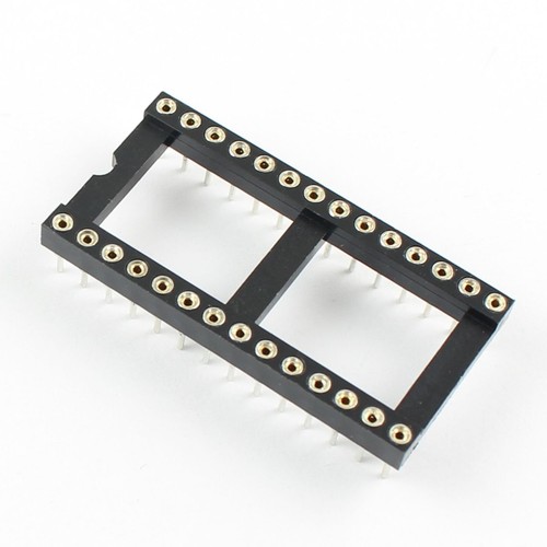 5Pcs 2.54mm Pitch 28 Pin DIP Round Pin Solder IC Socket Adaptor Wide | eBay