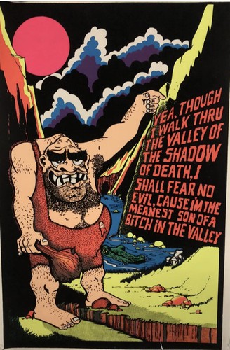 VINTAGE BLACKLIGHT POSTER- Meanest SOB!! Retro #526 Funky 1974 36" x 23 ...
