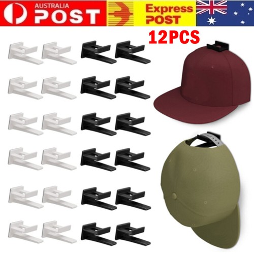12pcs Caps Hangers Wall-mounted Baseball Caps Rack Hat Holder Storage ...