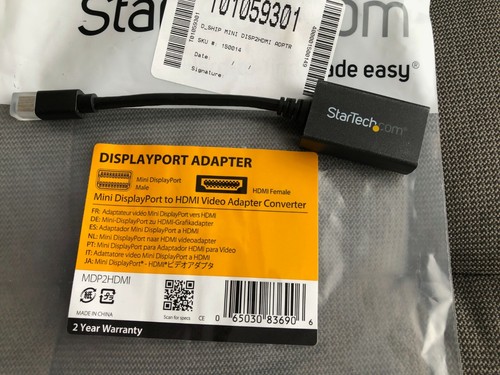 StarTech MDP2HDMI Mini DisplayPort to HDMI Video Adapter Converter PC ...